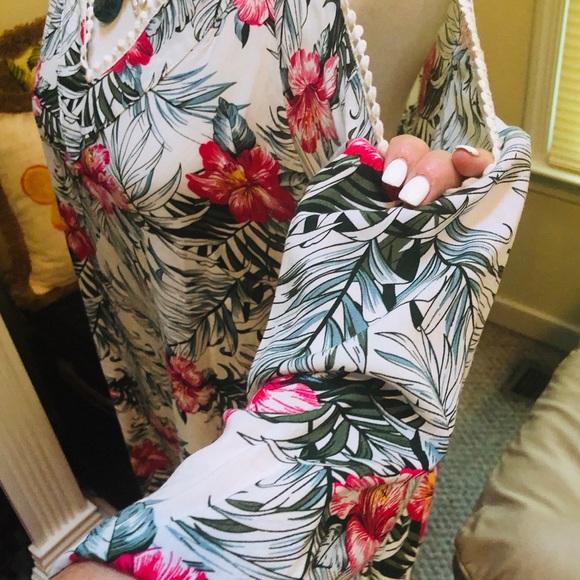 Solitaire | Swim | Nwt Cute Swim Open Shoulder Cover Upblouse | Poshmark